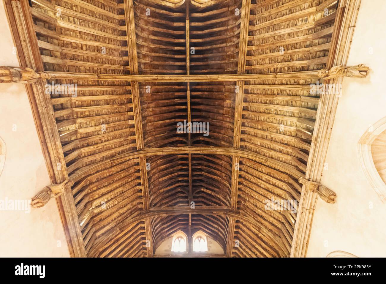 England, Kent, Penshurst, Penshurst Place and Gardens, Wooden Ceiling ...