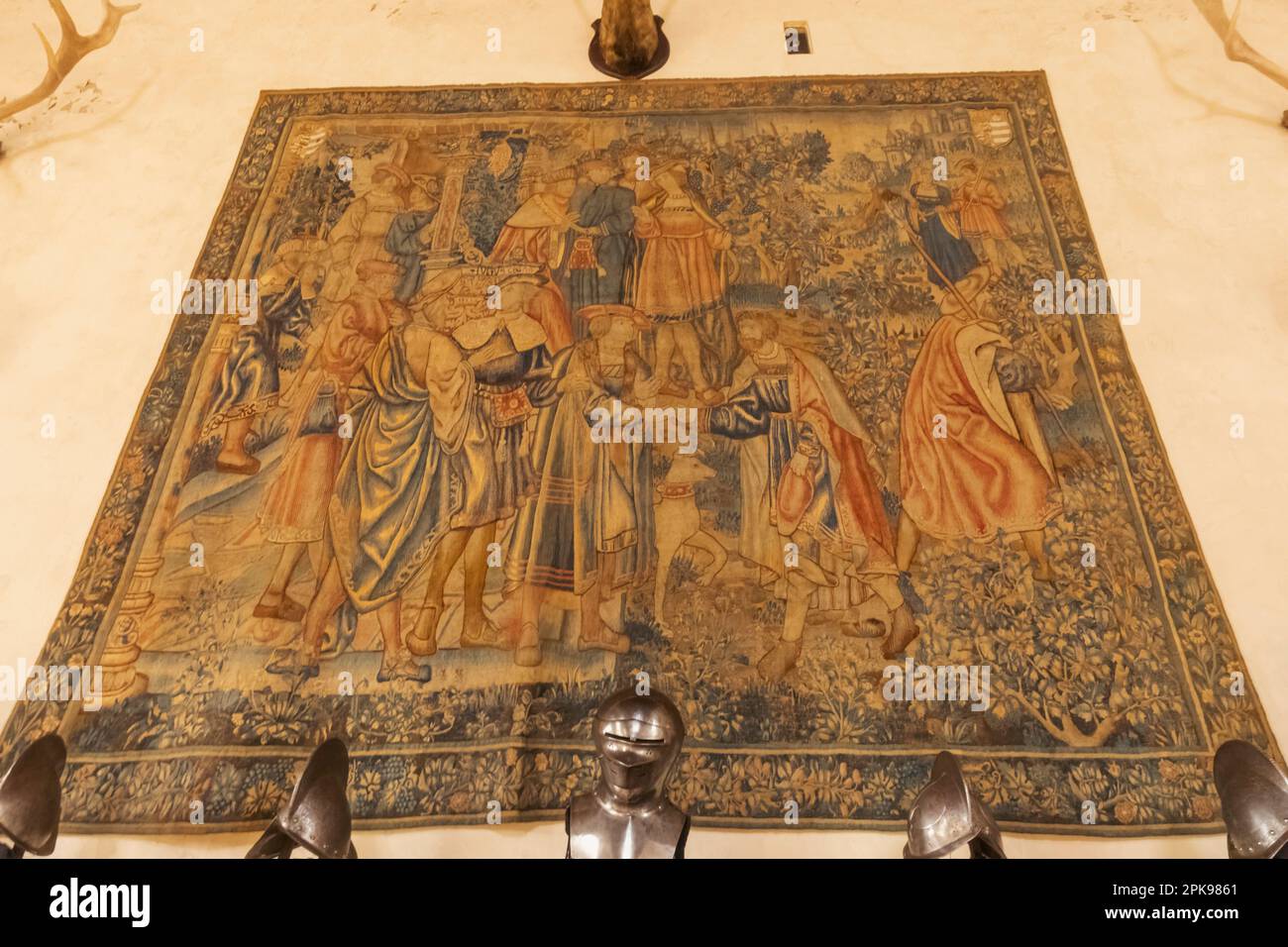 England, Kent, Penshurst, Penshurst Place and Gardens, Baron's Hall ...