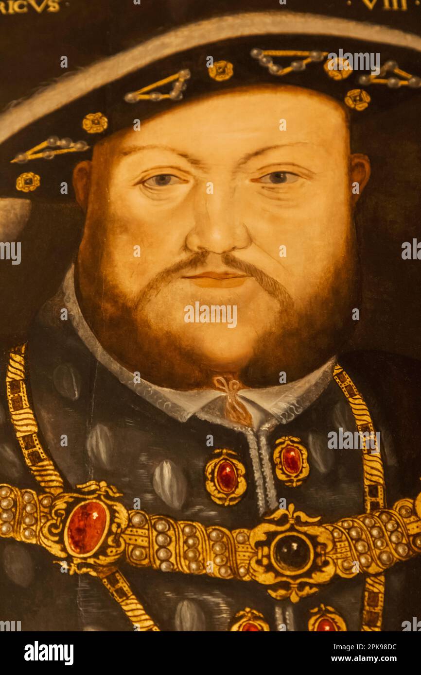 England, Kent, Hever, Hever Castle, Portrait of Henry VIII Stock Photo ...