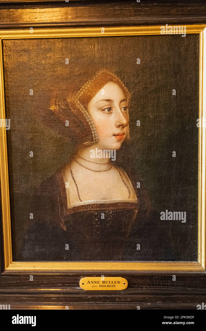 England, Kent, Hever, Hever Castle, Portrait of Anne Boleyn Stock Photo ...