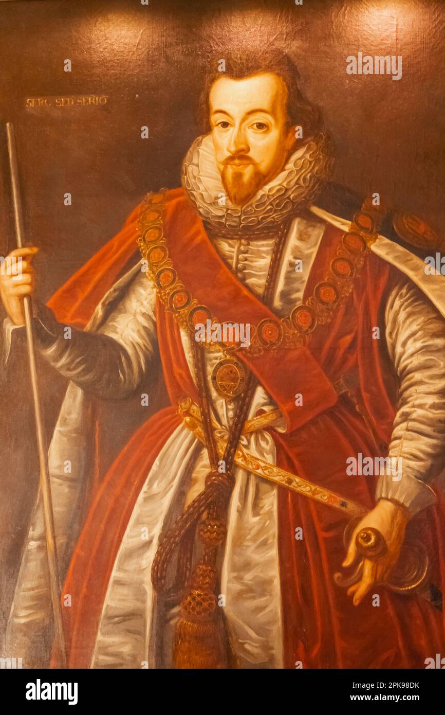 England, Kent, Hever, Hever Castle, Portrait of 1st Earl of Salisbury ...