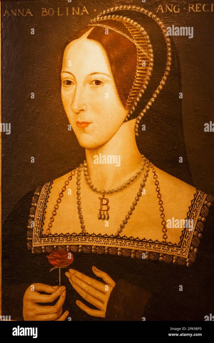 England, Kent, Hever, Hever Castle, Portrait of Anne Boleyn Stock Photo ...