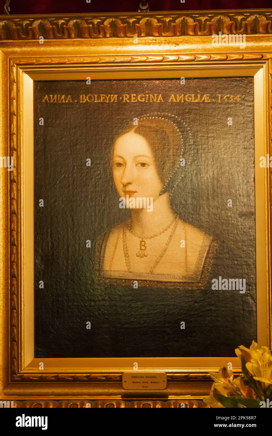 England, Kent, Hever, Hever Castle, Portrait of Anne Boleyn Stock Photo ...