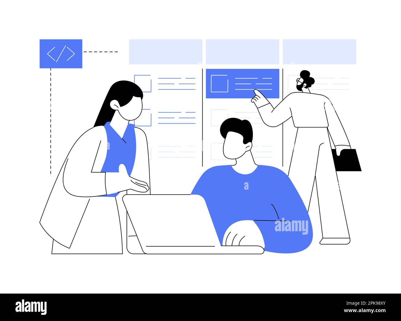 Agile Project Management Abstract Concept Vector Illustration Stock