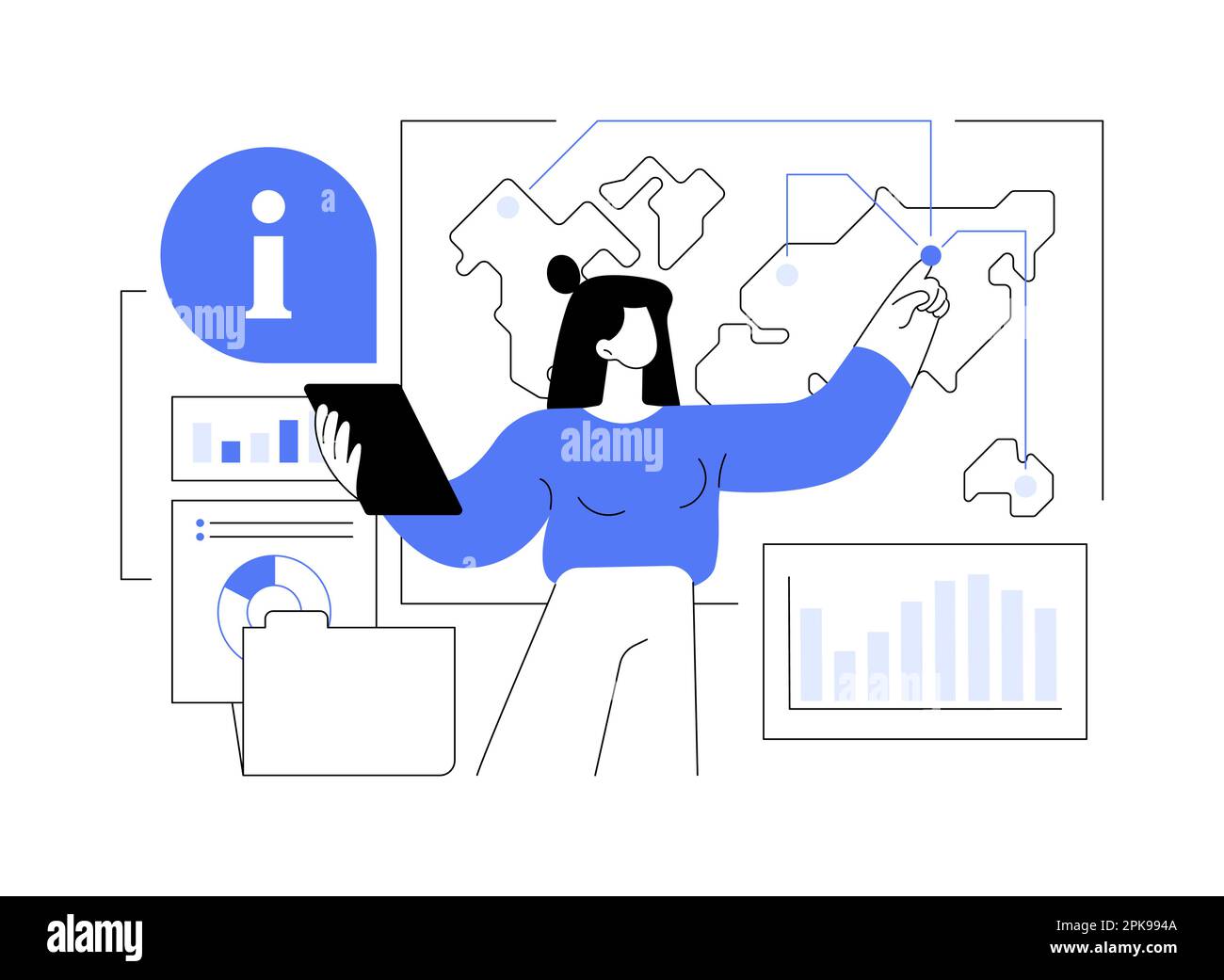 Collecting information abstract concept vector illustration Stock ...