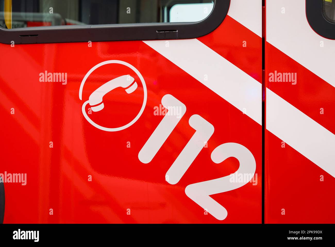 Duisburg, North Rhine-Westphalia, Germany - fire truck, fire engine ...