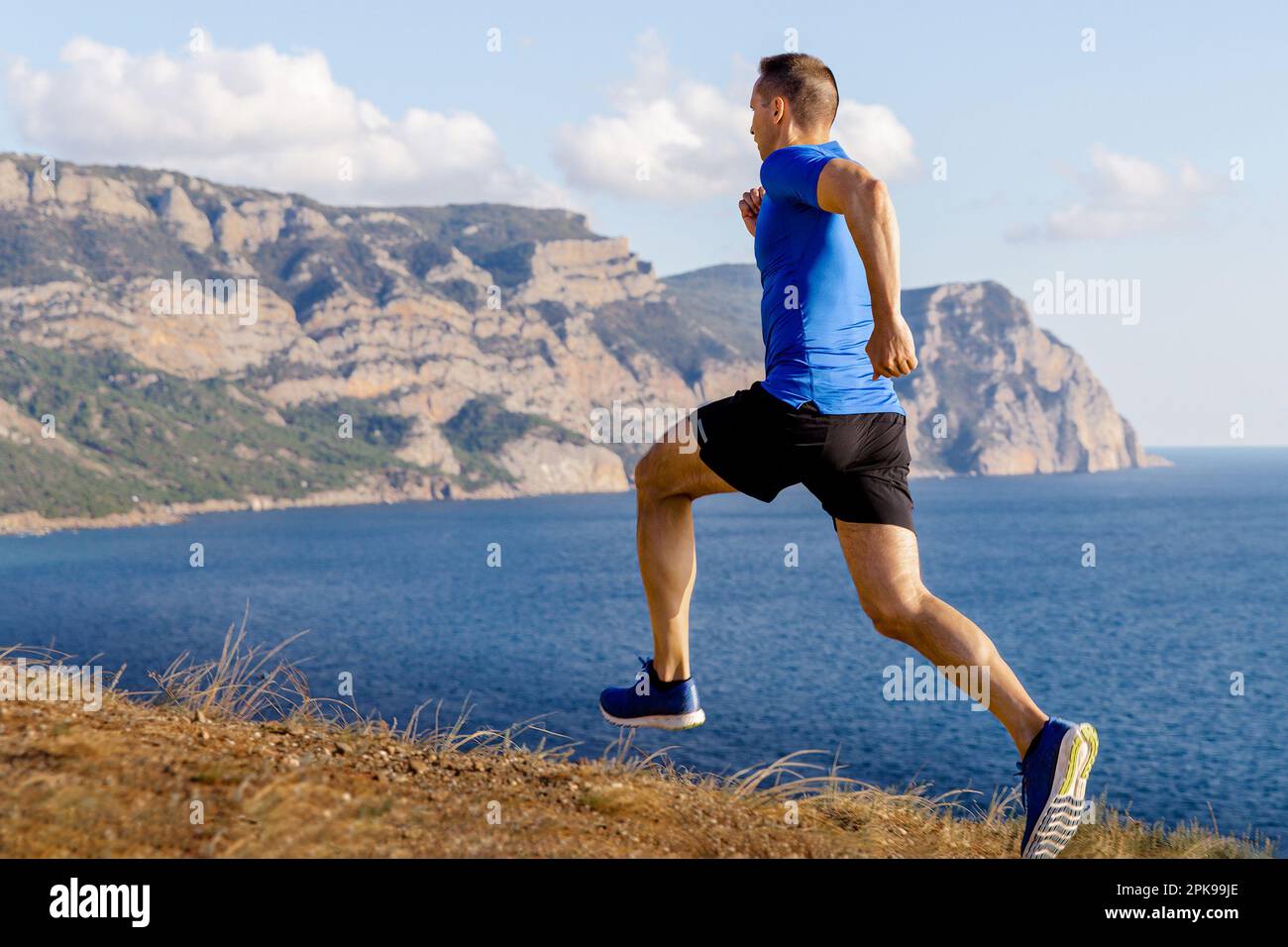 Legs black man running along hi-res stock photography and images - Alamy