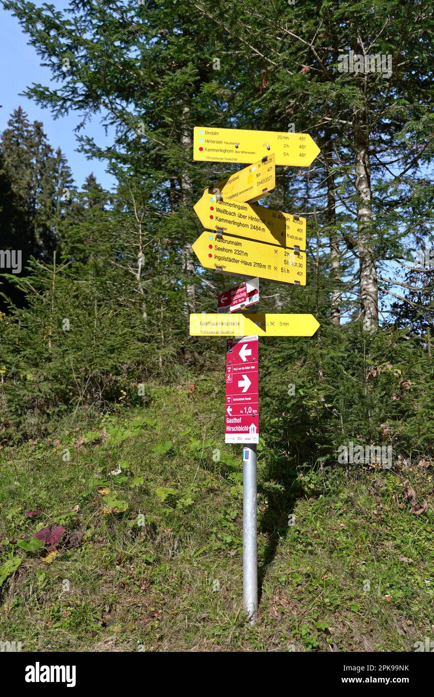 Austria, province Salzburg, Pinzgau, nature park Weißbach, border ...