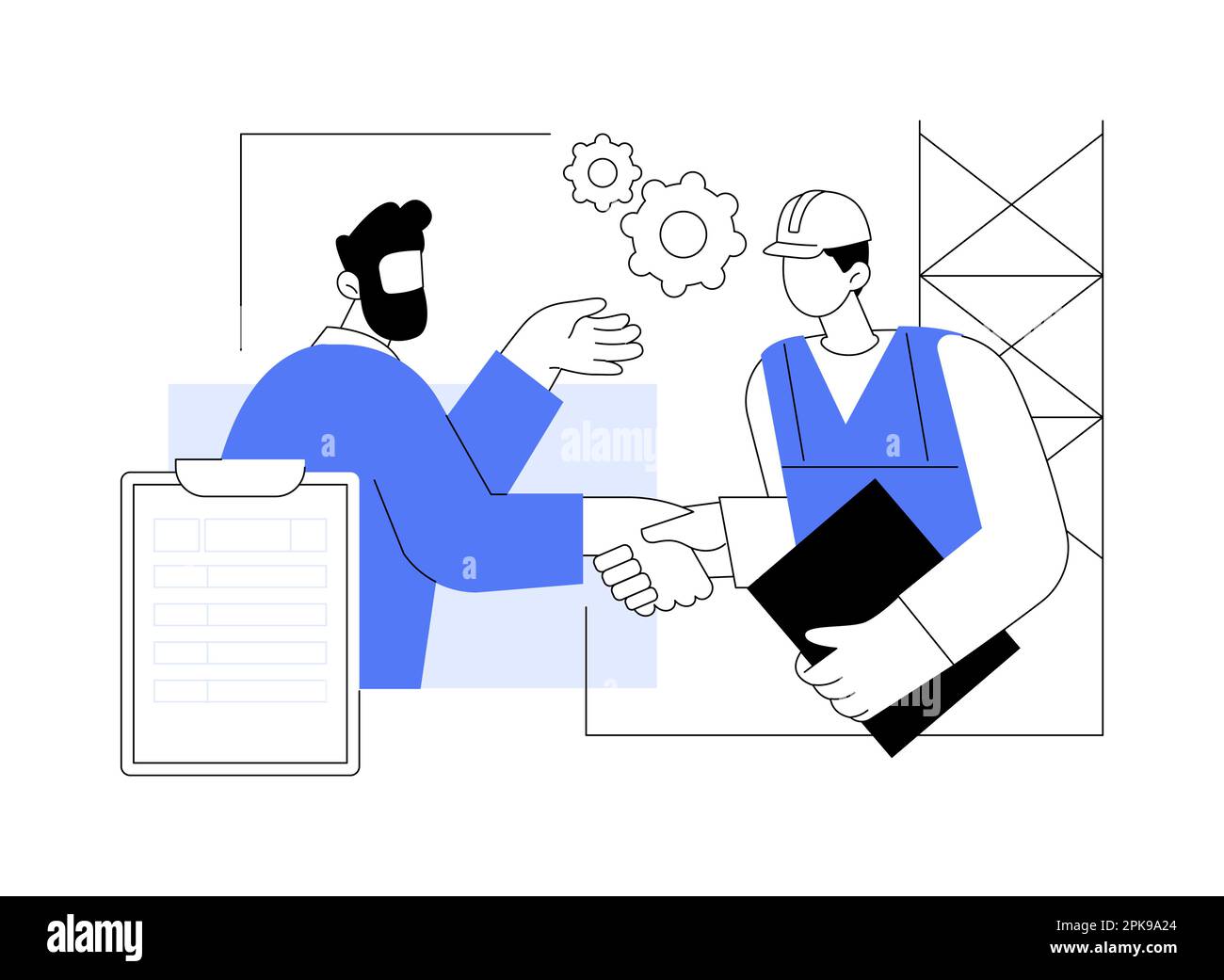 Construction procurement abstract concept vector illustration Stock ...