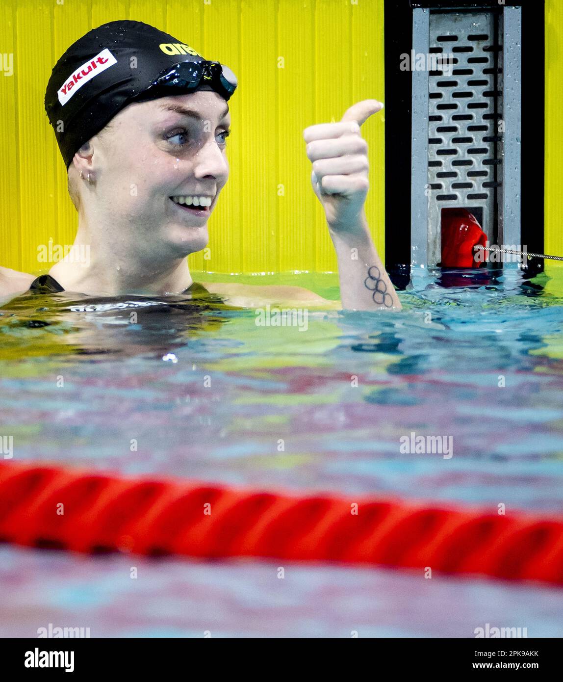EINDHOVEN - Marrit Steenbergen in action in the 200 meter freestyle ...