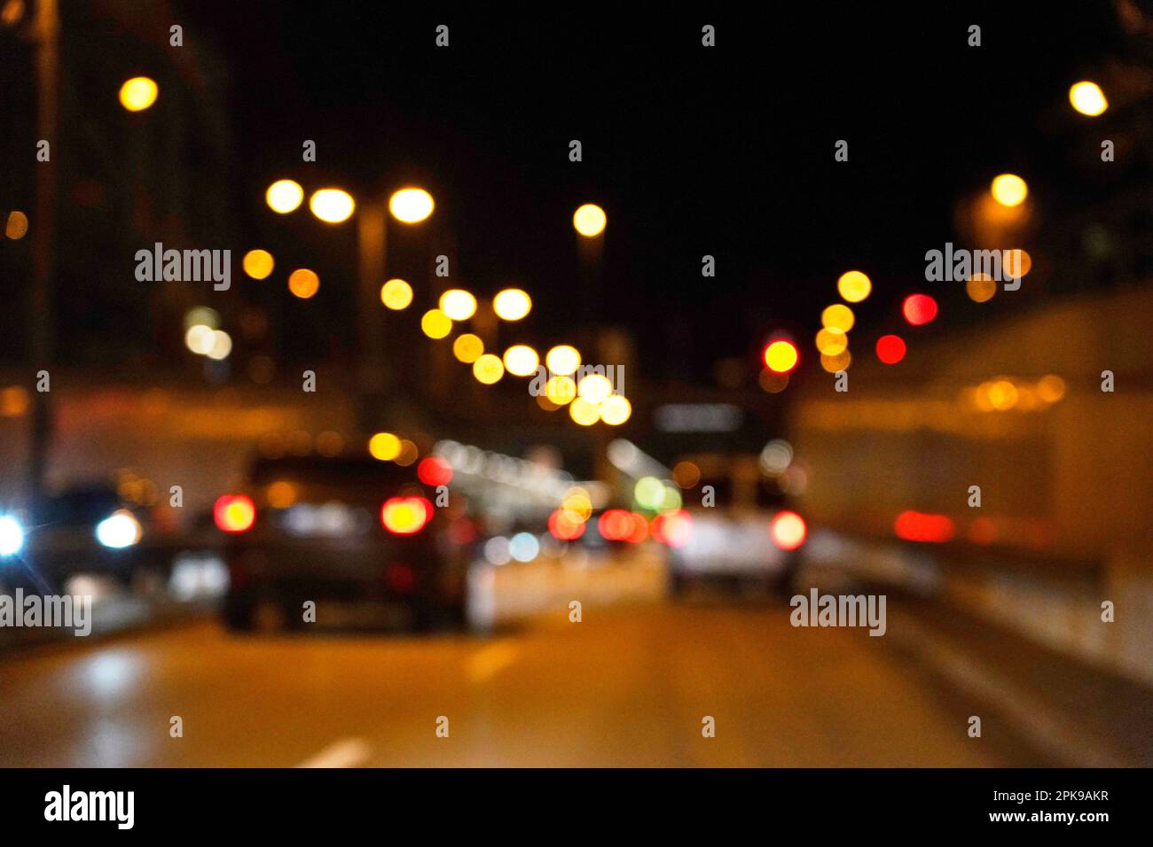 Germany, Bavaria, Munich, Mittlerer Ring, traffic, evening, driving ...