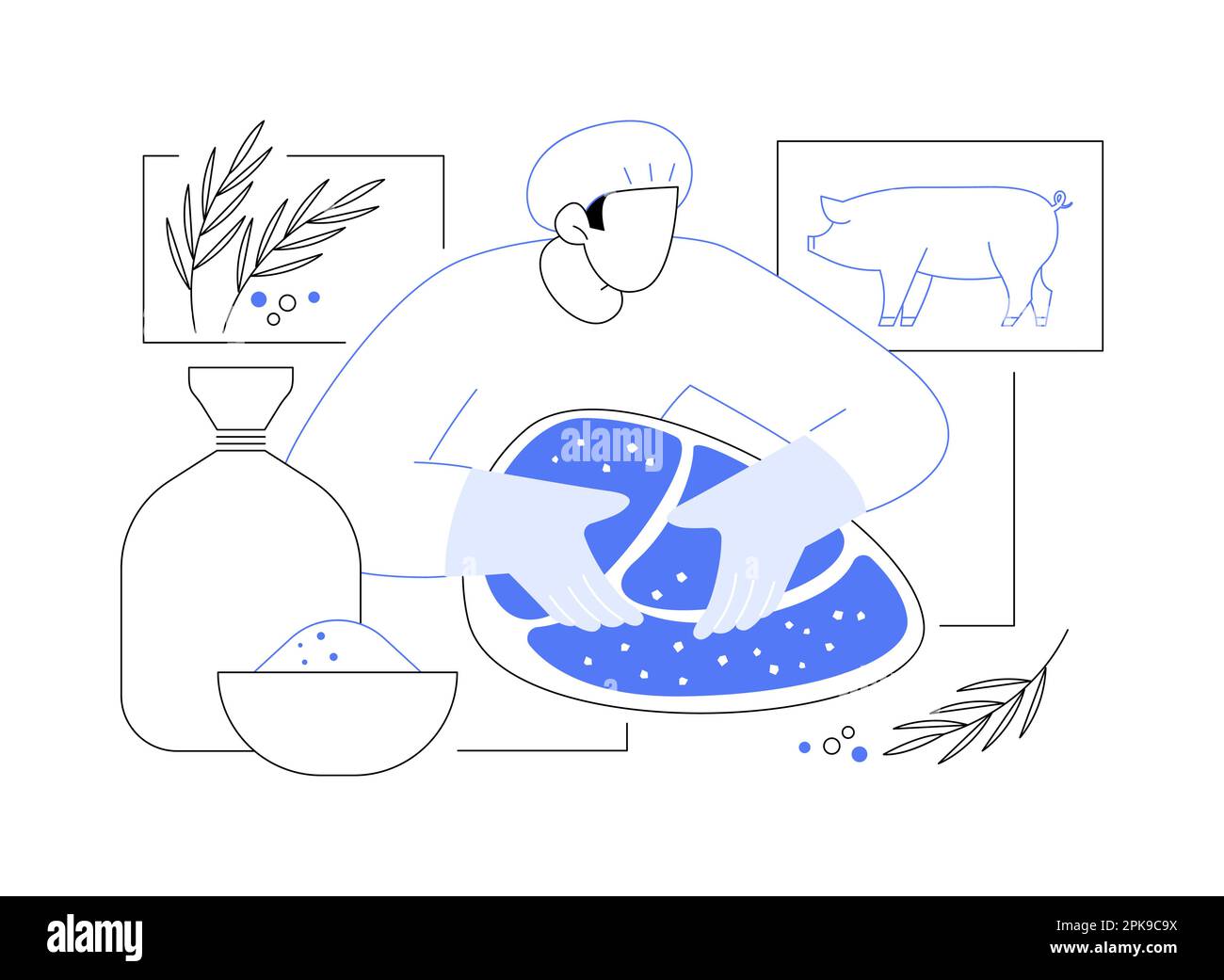 Salt curing abstract concept vector illustration Stock Vector Image ...