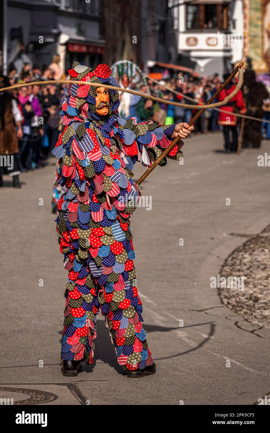 Carnival parade "Maschkera". Mittenwald, Bavaria, Germany Stock Photo ...