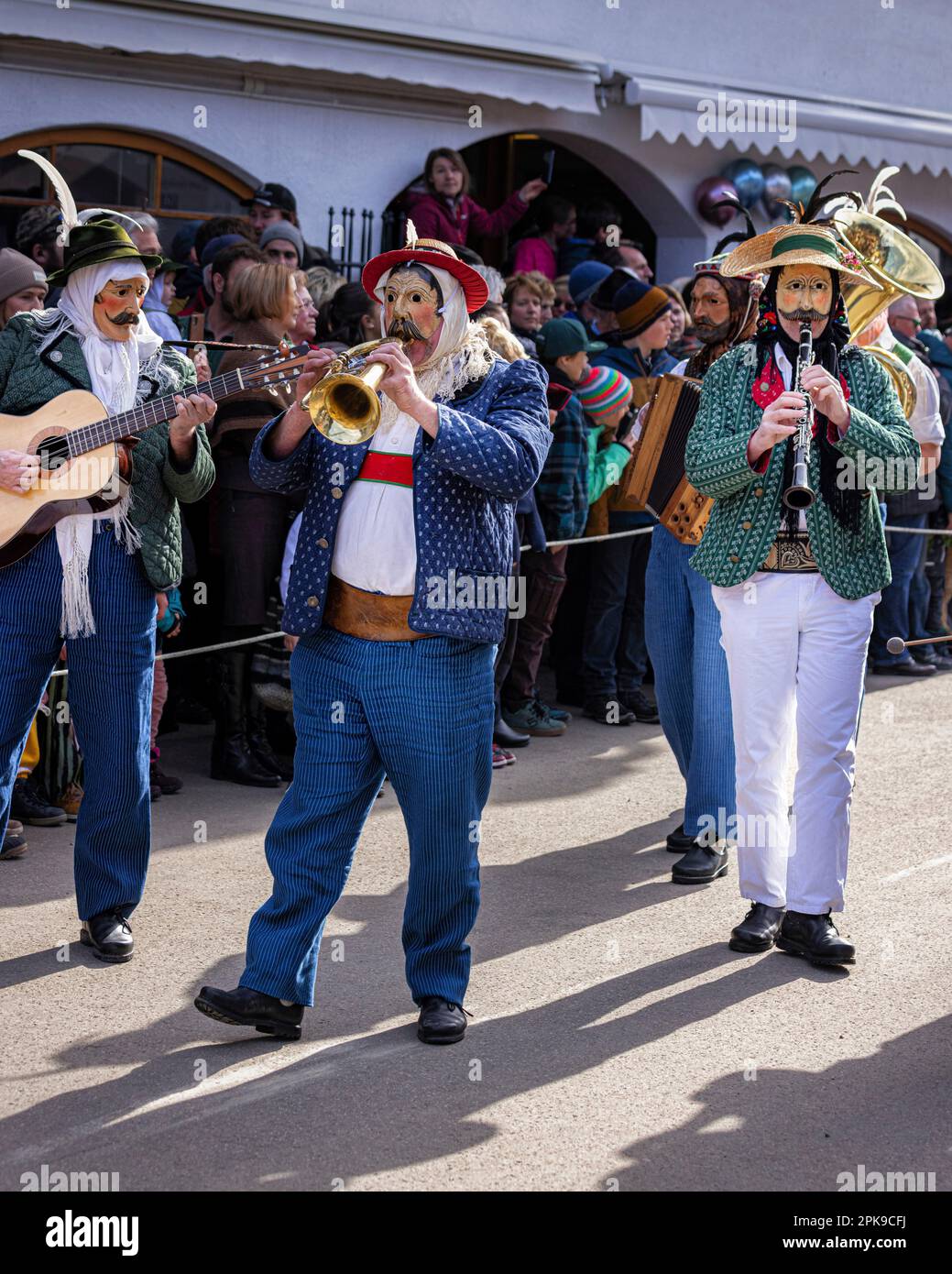 Carnival parade "Maschkera". Mittenwald, Bavaria, Germany Stock Photo ...