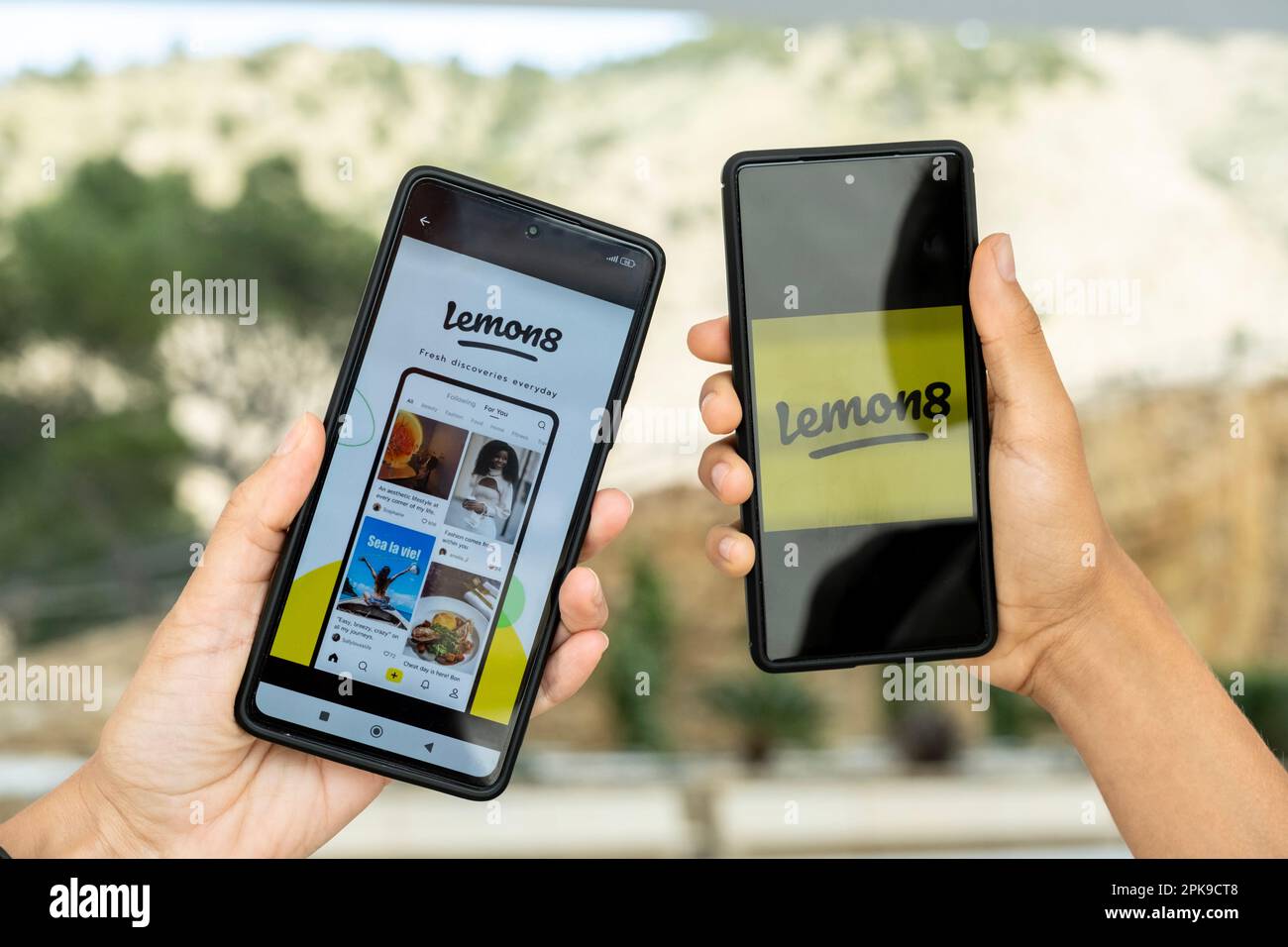 Tiktok lemon8 hi-res stock photography and images - Alamy