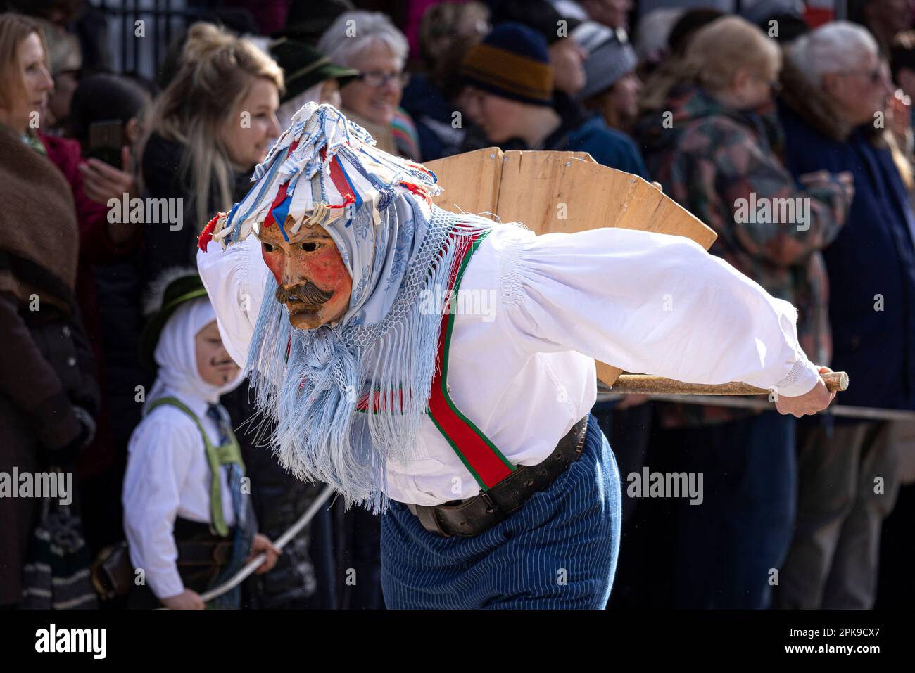 Carnival parade "Maschkera". Mittenwald, Bavaria, Germany Stock Photo ...