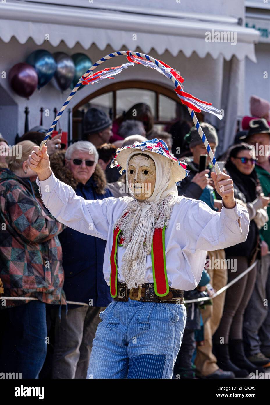 Carnival parade "Maschkera". Mittenwald, Bavaria, Germany Stock Photo ...