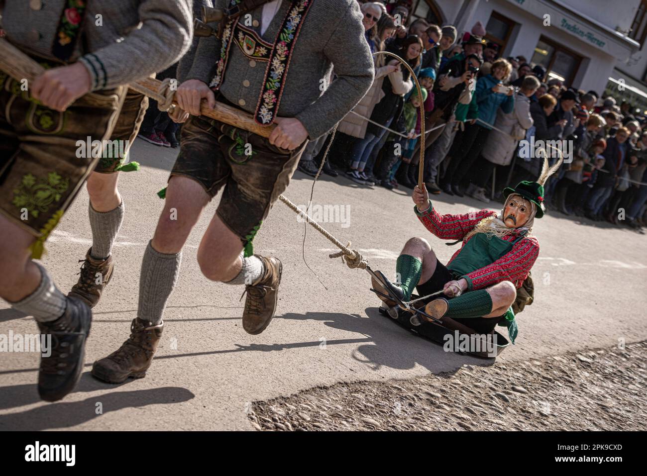 Carnival parade "Maschkera". Mittenwald, Bavaria, Germany Stock Photo ...