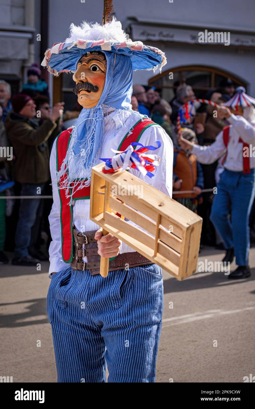 Carnival parade "Maschkera". Mittenwald, Bavaria, Germany Stock Photo ...