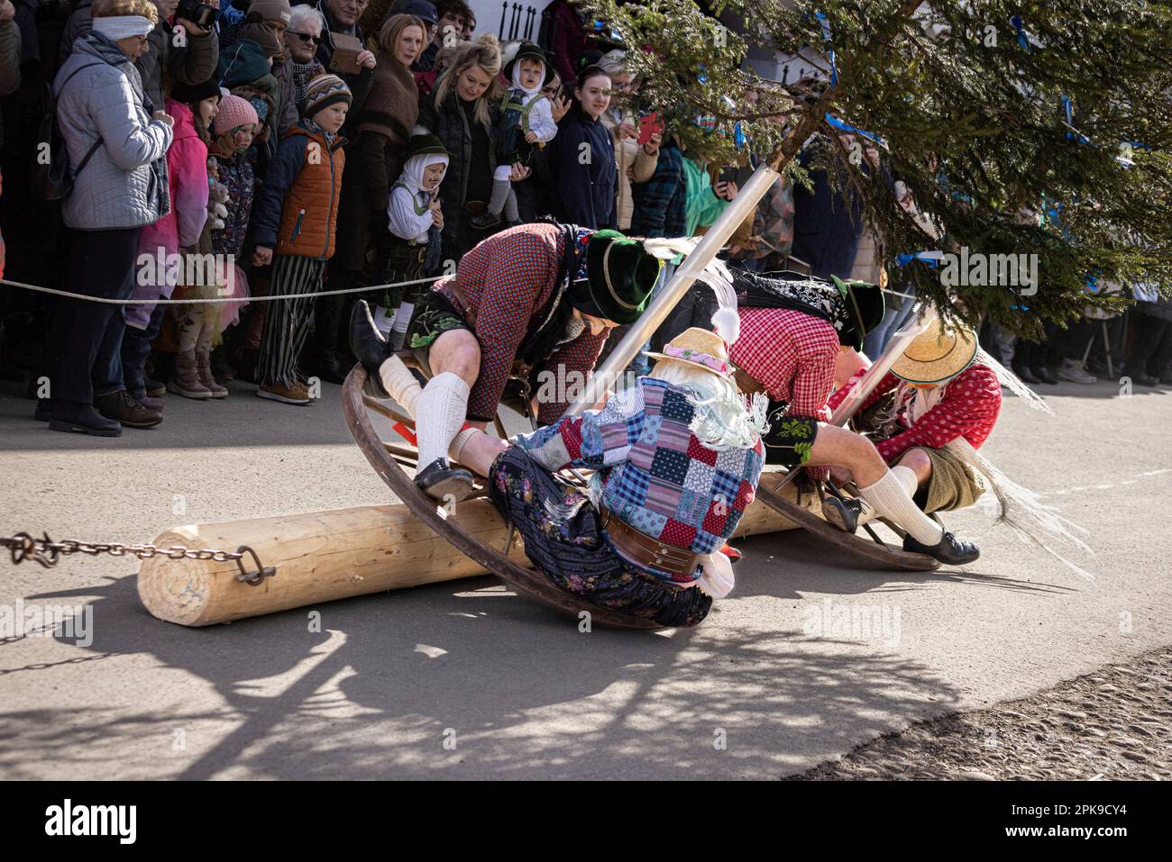 Carnival parade "Maschkera". Mittenwald, Bavaria, Germany Stock Photo ...