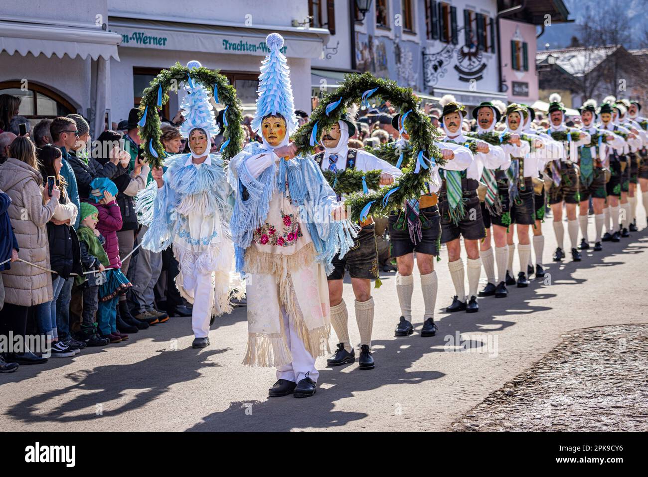 Carnival parade "Maschkera". Mittenwald, Bavaria, Germany Stock Photo ...