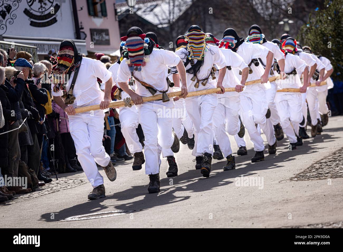 Carnival parade "Maschkera". Mittenwald, Bavaria, Germany Stock Photo ...