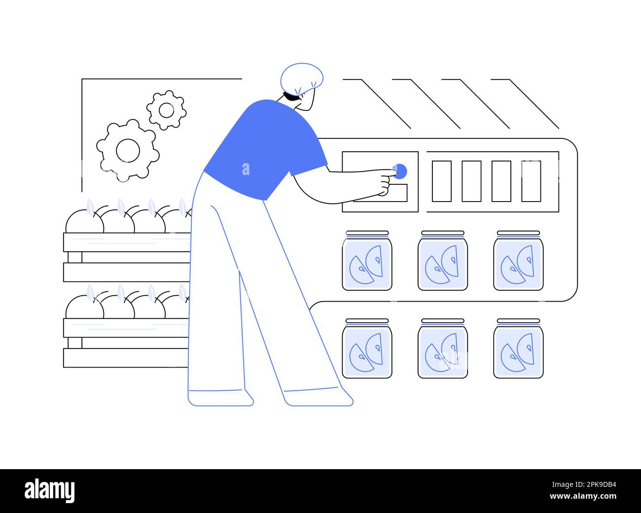 Canned food production line Stock Vector Images - Alamy