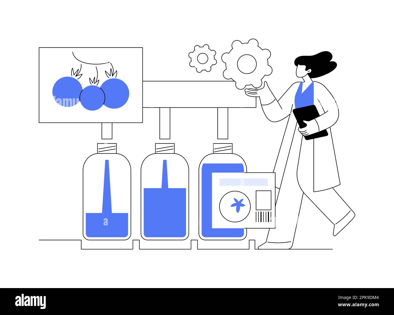 Tomato sauce production abstract concept vector illustration Stock ...