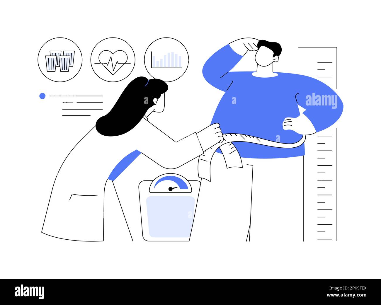 Weight control abstract concept vector illustration Stock Vector Image ...