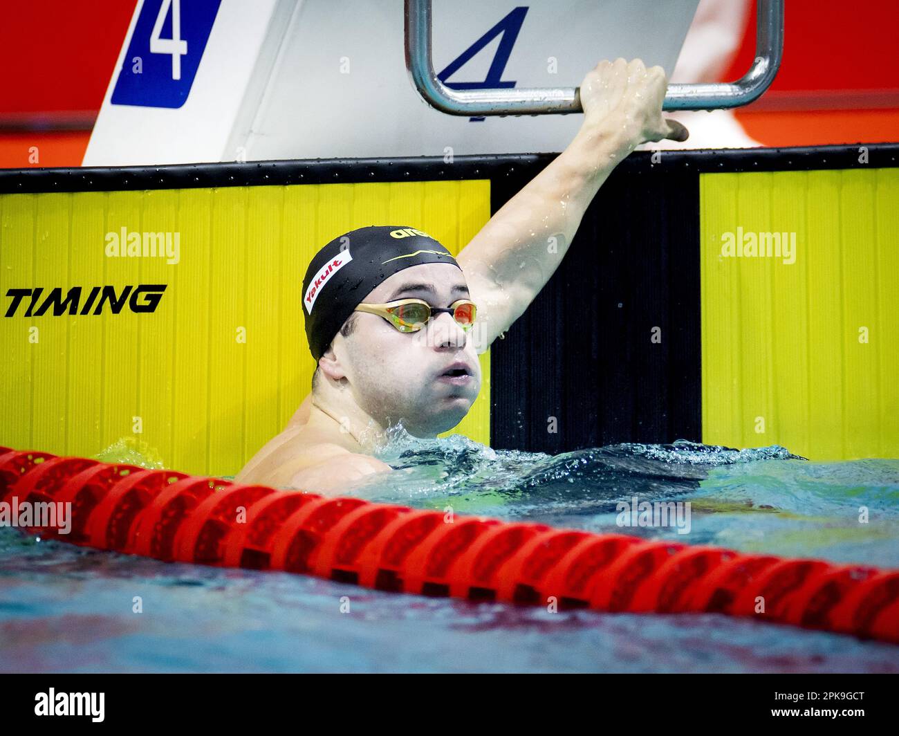 EINDHOVEN - Arno Kamminga in action on the 50 meter breaststroke during ...