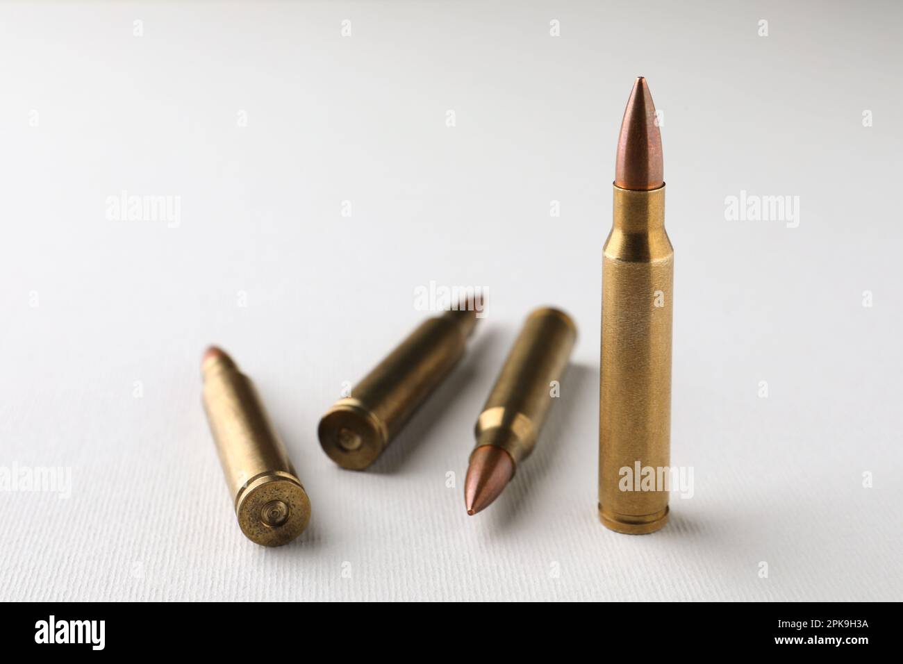 Bullets on white background, closeup. Space for text Stock Photo - Alamy