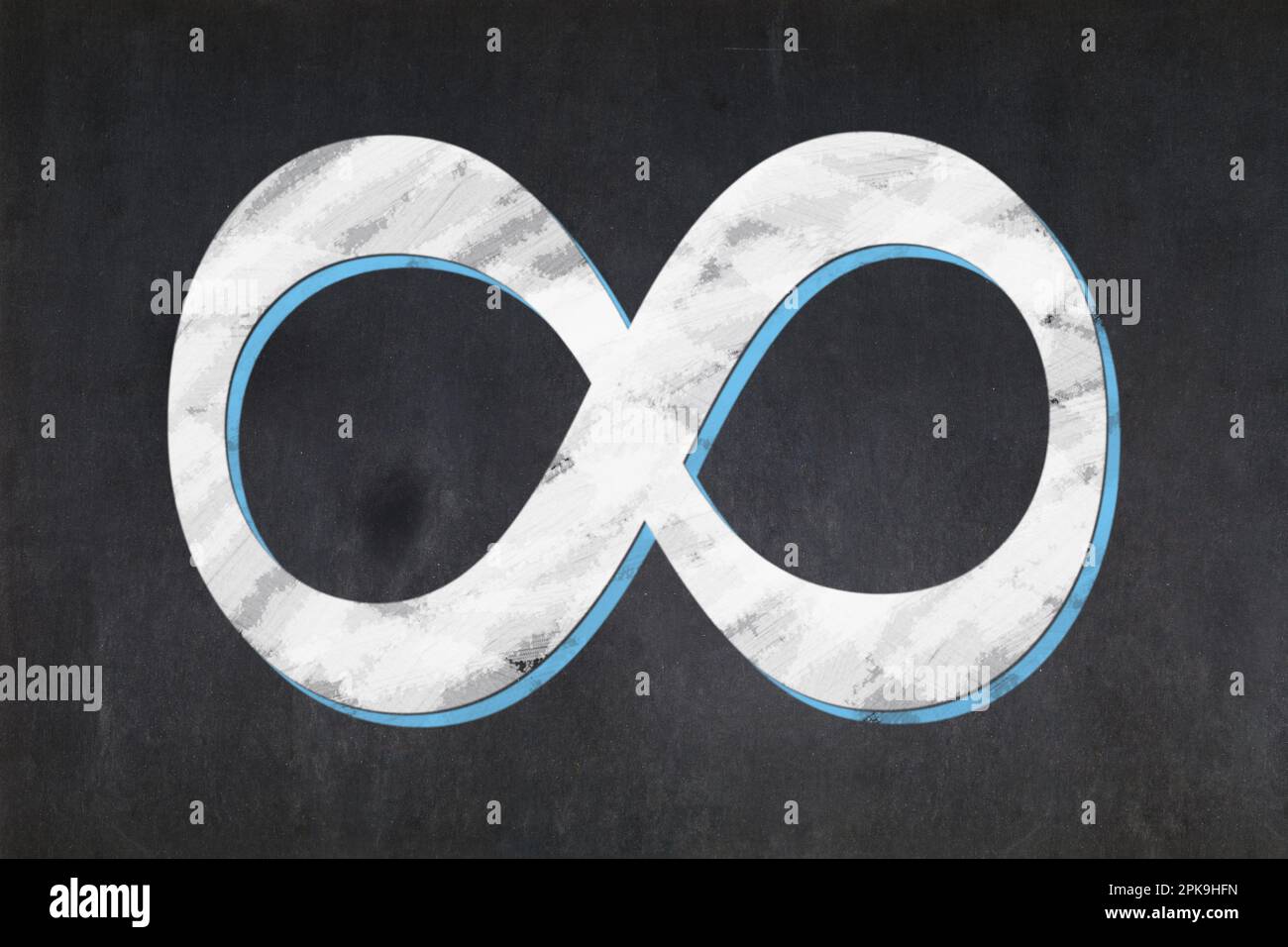Blackboard with a the Infinity symbol drawn in the middle Stock Photo ...