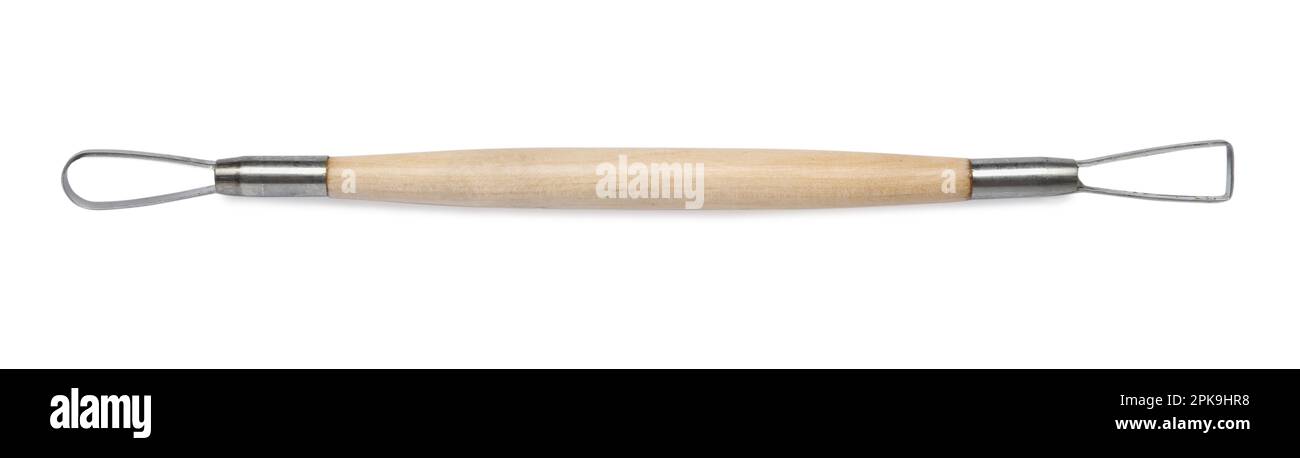 Ribbon tool for clay modeling isolated on white, top view Stock Photo ...