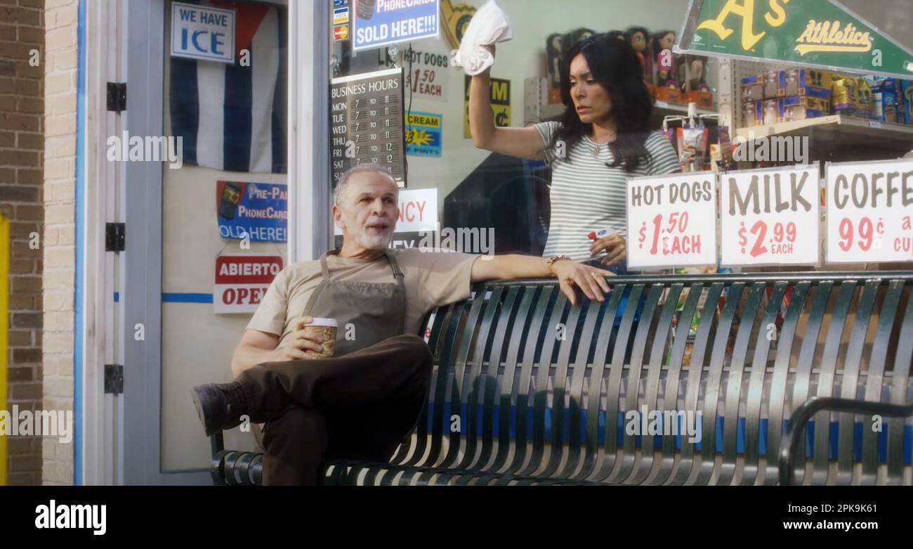 A SNOWY DAY IN OAKLAND, from left: Tony Plana, Claudia Zevallos, 2023 ...