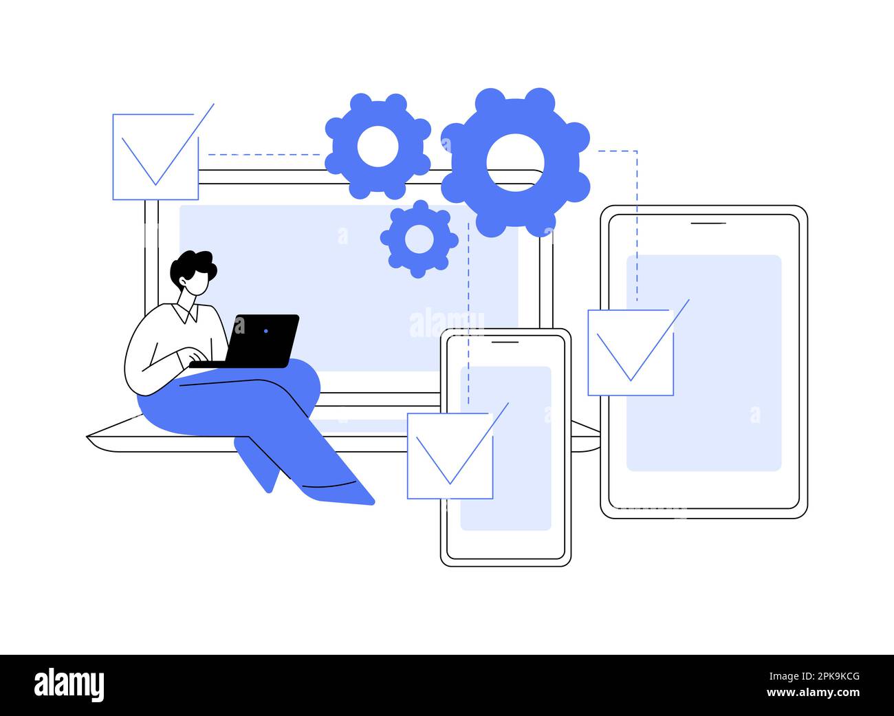 Cross-platform development abstract concept vector illustration Stock ...