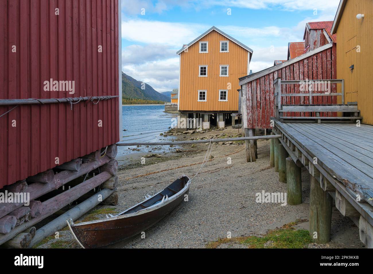 Norway, Mosjoen, Helgeland Museum, rowing boat Stock Photo - Alamy