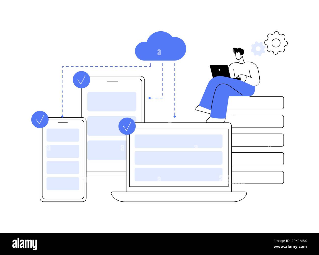 SaaS technology abstract concept vector illustration Stock Vector Image & Art - Alamy