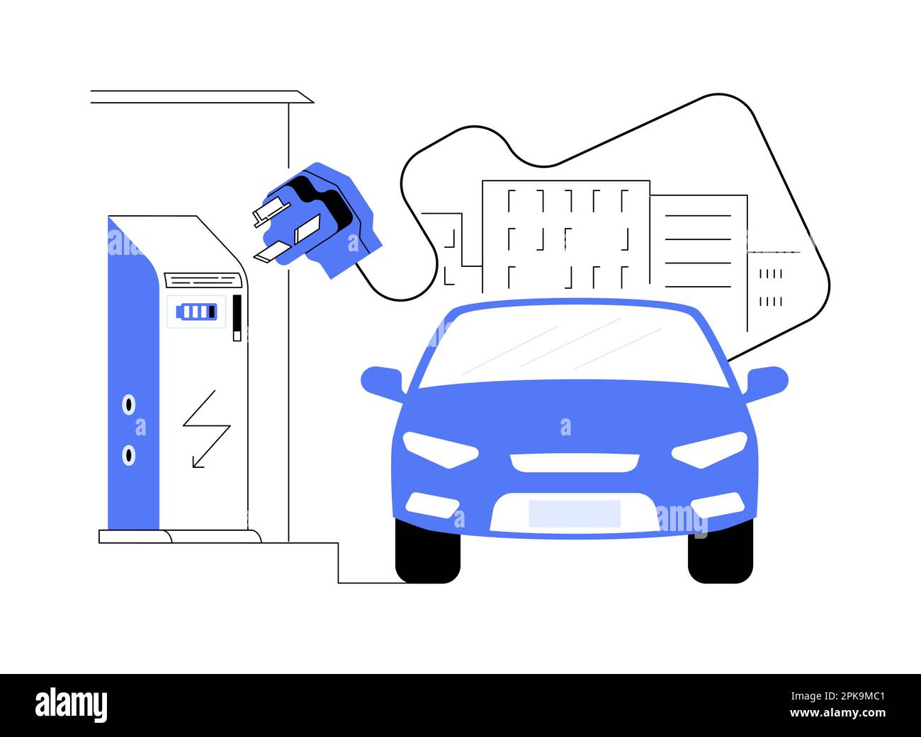 Charging station abstract concept vector illustration Stock Vector ...