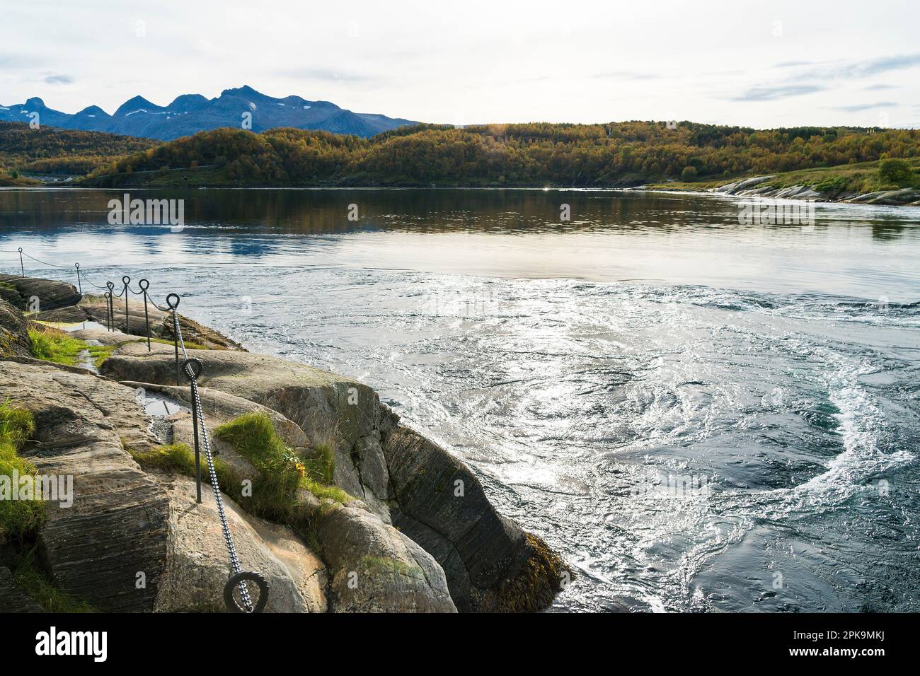 Norway, Atlantic coast at Kystriksveien, coastal road Fv17 ...