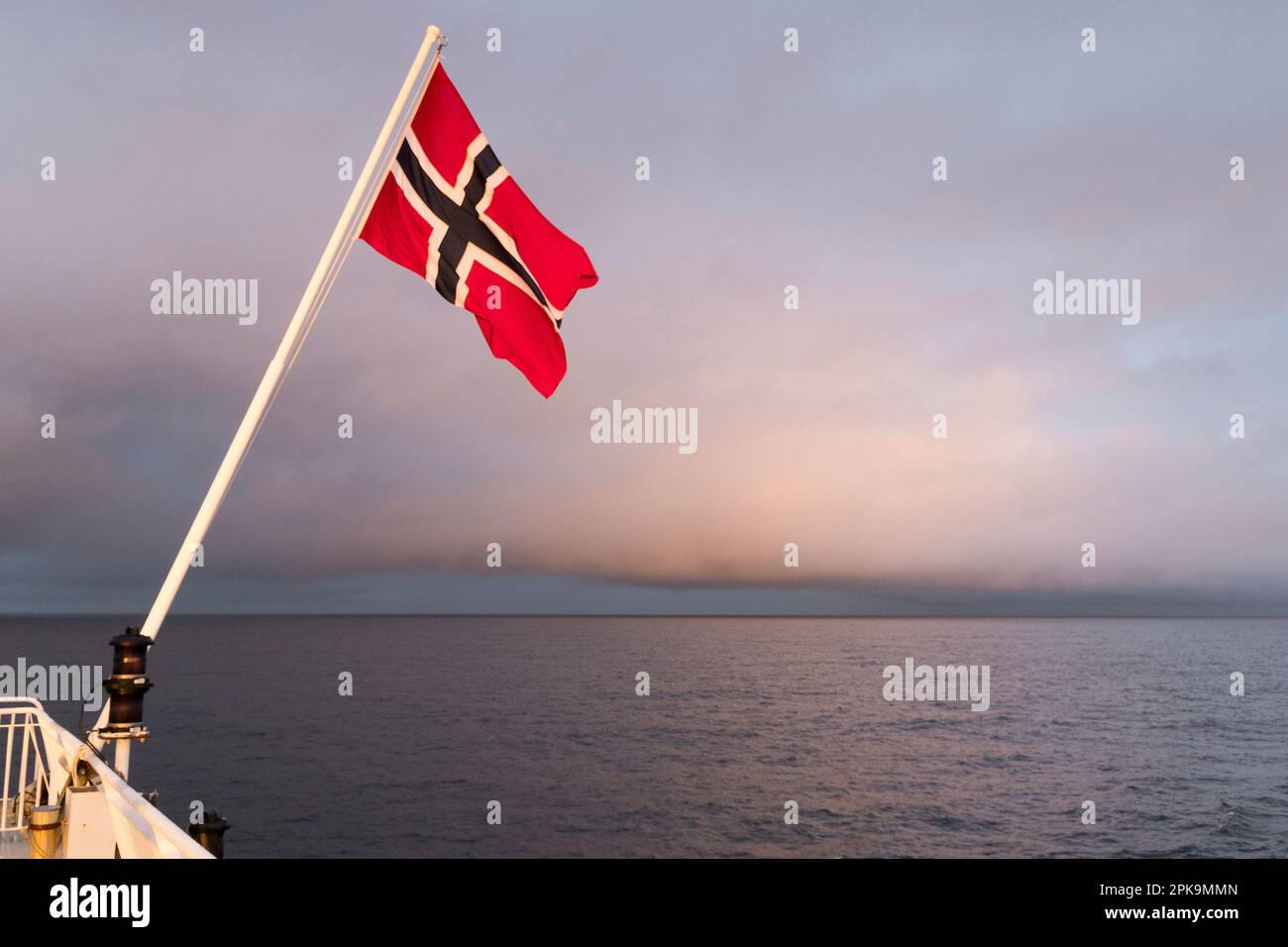 Norway, Atlantic coast, ferry from Bodo to Moskenes, crossing to ...