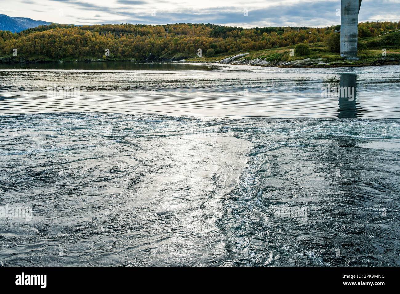 Norway, Atlantic coast at Kystriksveien, coastal road Fv17 ...