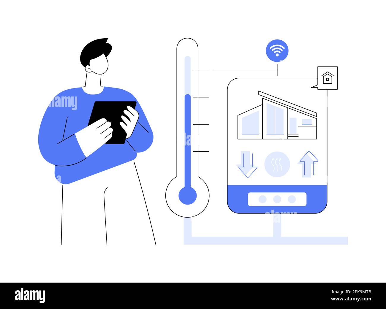 Home heating technologies abstract concept vector illustration Stock ...