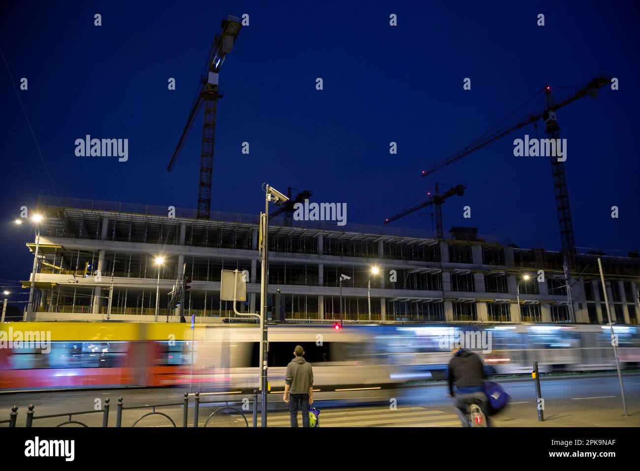 14.10.2017, Poland, Lodzkie, Lodz - Building site of a commercial ...
