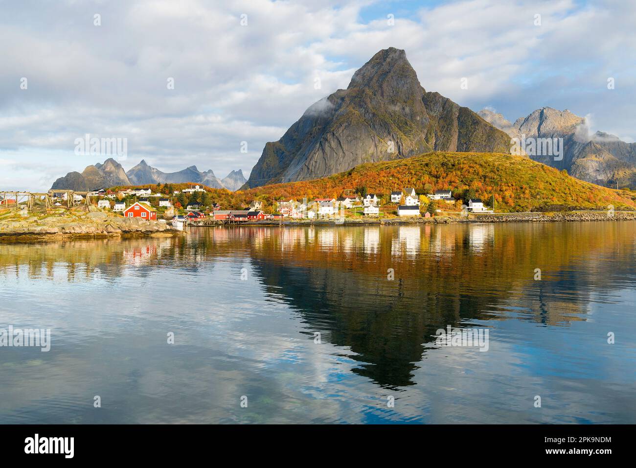 Norway, Lofoten, Moskenesoya, Reine, morning light Stock Photo - Alamy
