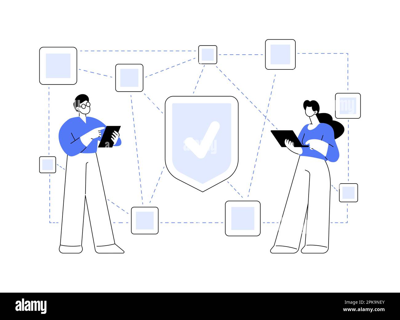 Decentralized application abstract concept vector illustration Stock ...