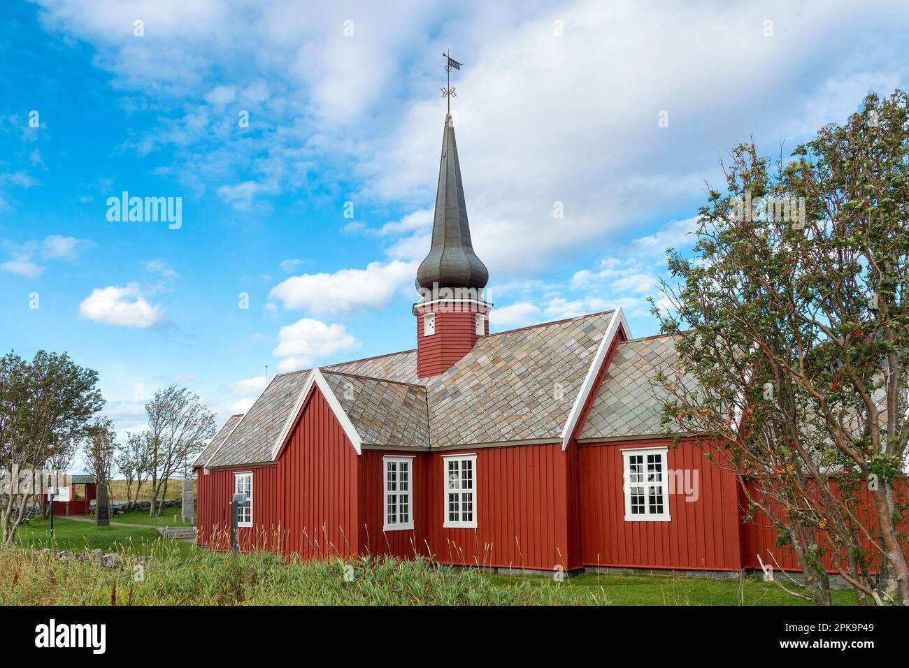 Norway, Lofoten, Flakstadoya, Flakstad Kirke Stock Photo - Alamy
