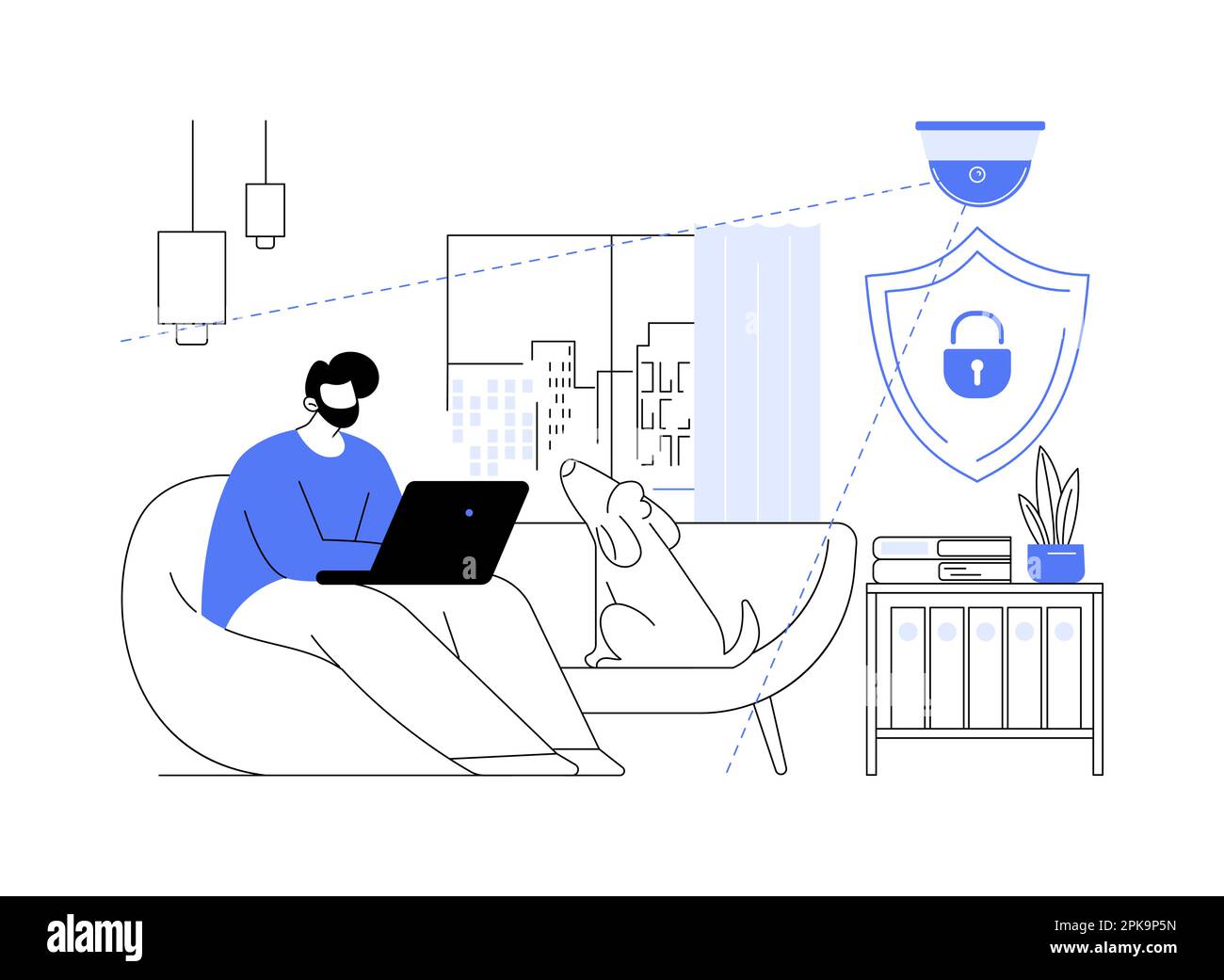 Indoor security system abstract concept vector illustration Stock ...