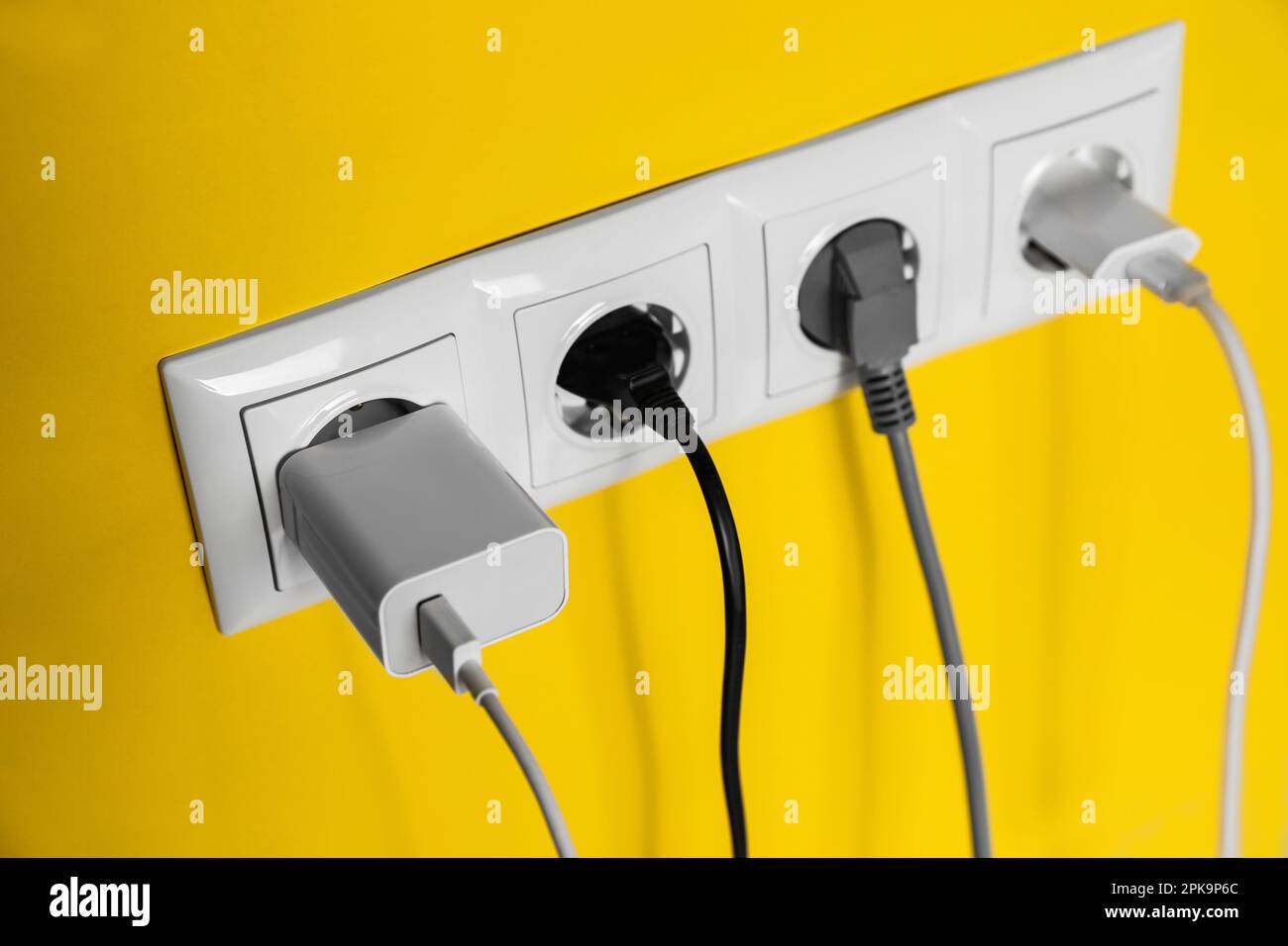 Power sockets inserted plug hi-res stock photography and images - Alamy