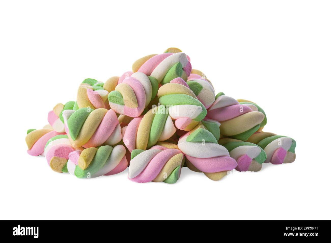 Pile of delicious colorful marshmallows on white background Stock Photo ...