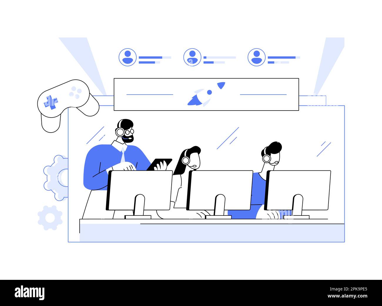 Cybersport team abstract concept vector illustration Stock Vector Image ...